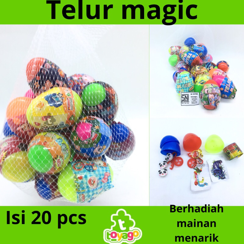 Magic egg toy with prizes containing 20 Pcs magic toyago toys eggs ...