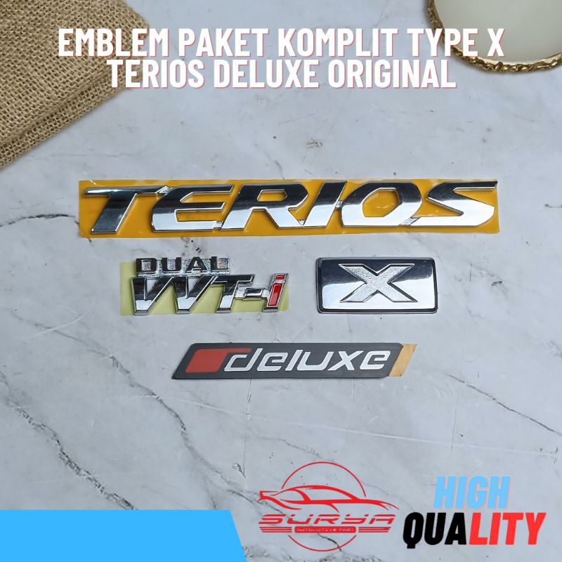 Original Terios Type X Deluxe Complete Package Emblem | Shopee Philippines