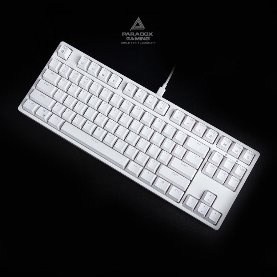 Paradox Gaming Keyboard 87% RGB GHOST GH87 V2 HOTSWAP - White Case ...
