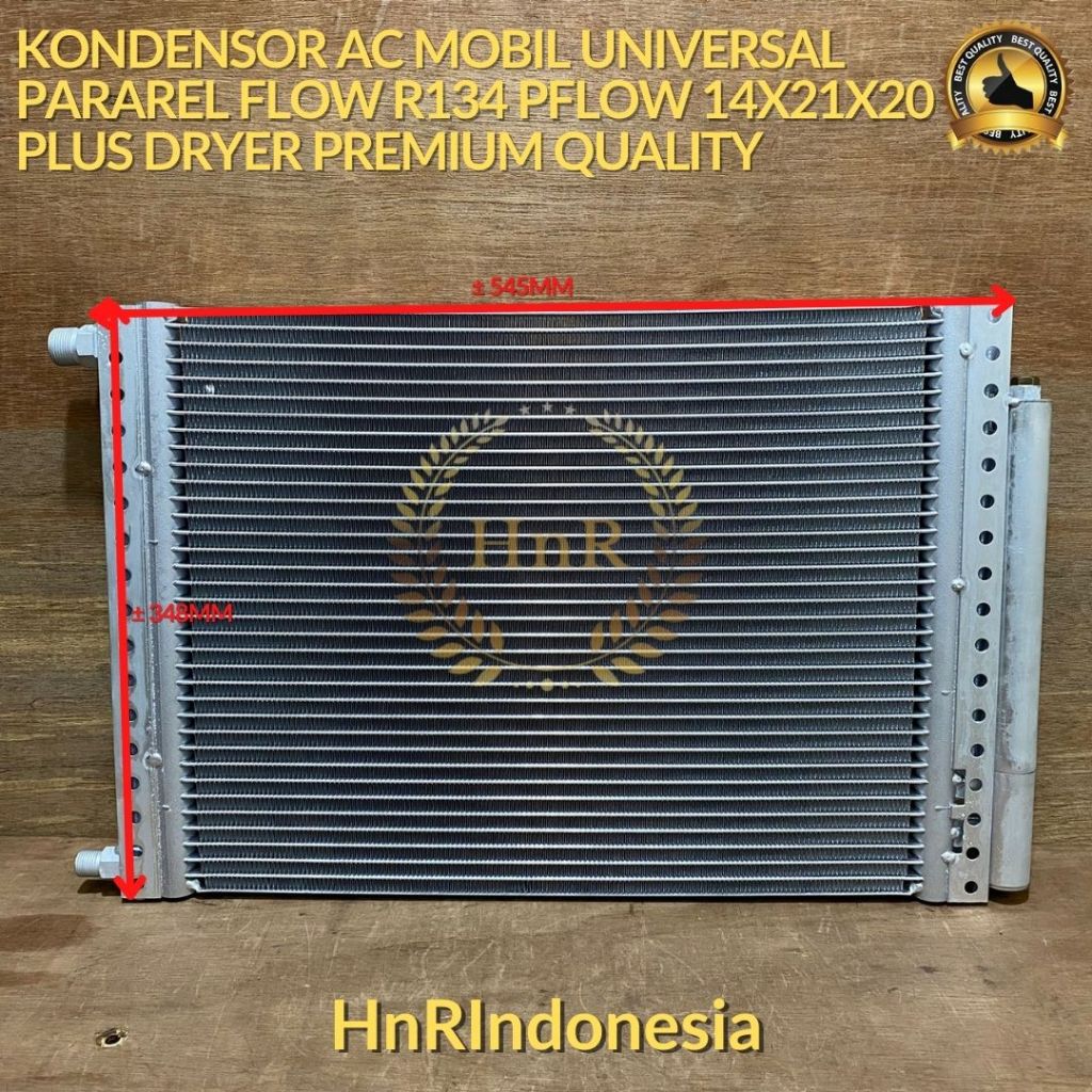 Universal Car AC Condenser PFlow 14x21x20 Parallel Flow R134 Plus Dryer ...