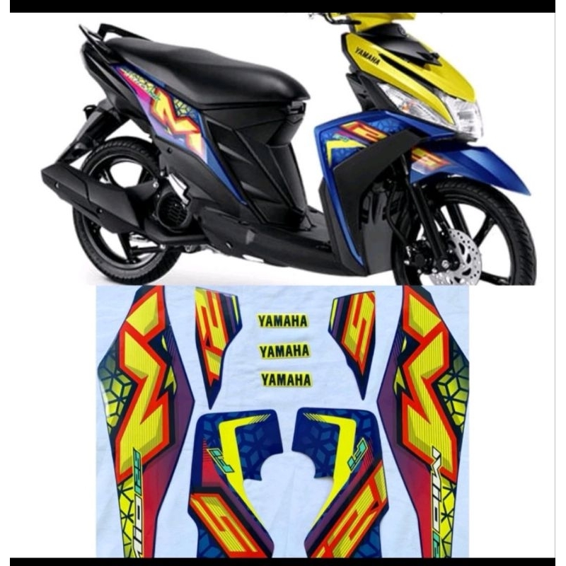 Striping Mio M3 Sticker Mio M3 2023 2024 Striping Lis Sticker standard ...