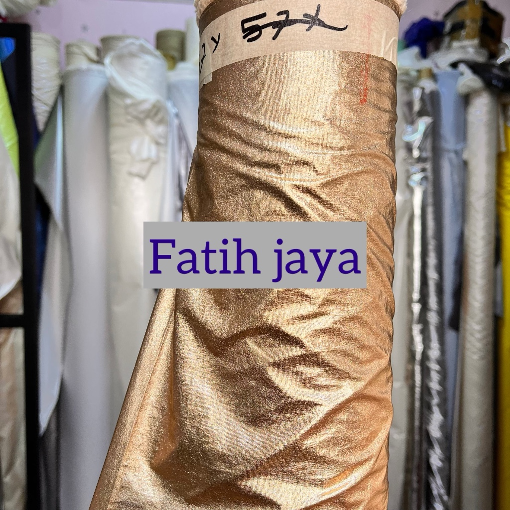 Fatih jaya official: Taslan cringkel/tangled fabric in glitter gold ...