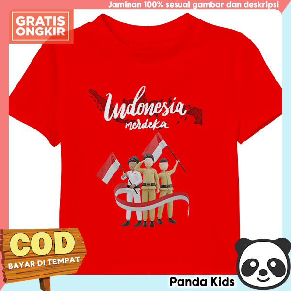 Men's T-Shirt Short Sleeve Indonesian Motif Merdeka August 17th Merdeka ...