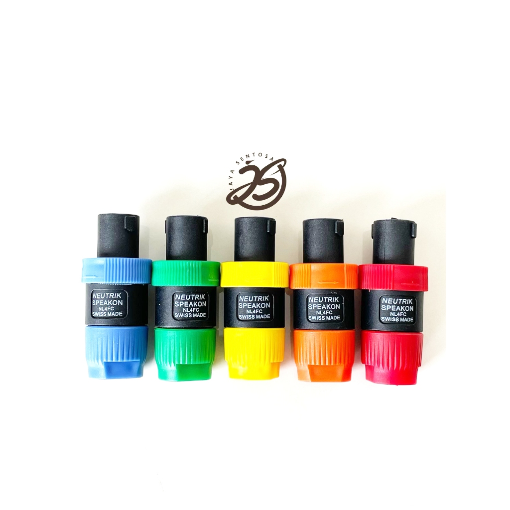 5pcs 5-color Swivel SPEAKON JACK Plastic JACK MALE NEUTRIK JACK Plastic ...