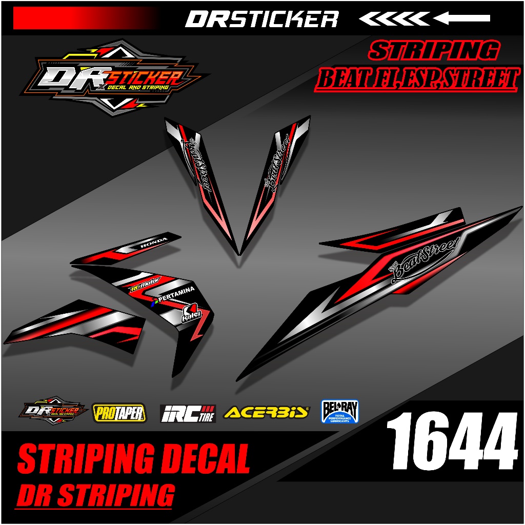 1644 Sticker Striping Variations HONDA BEAT STREET YEAR 2017 2018 ...