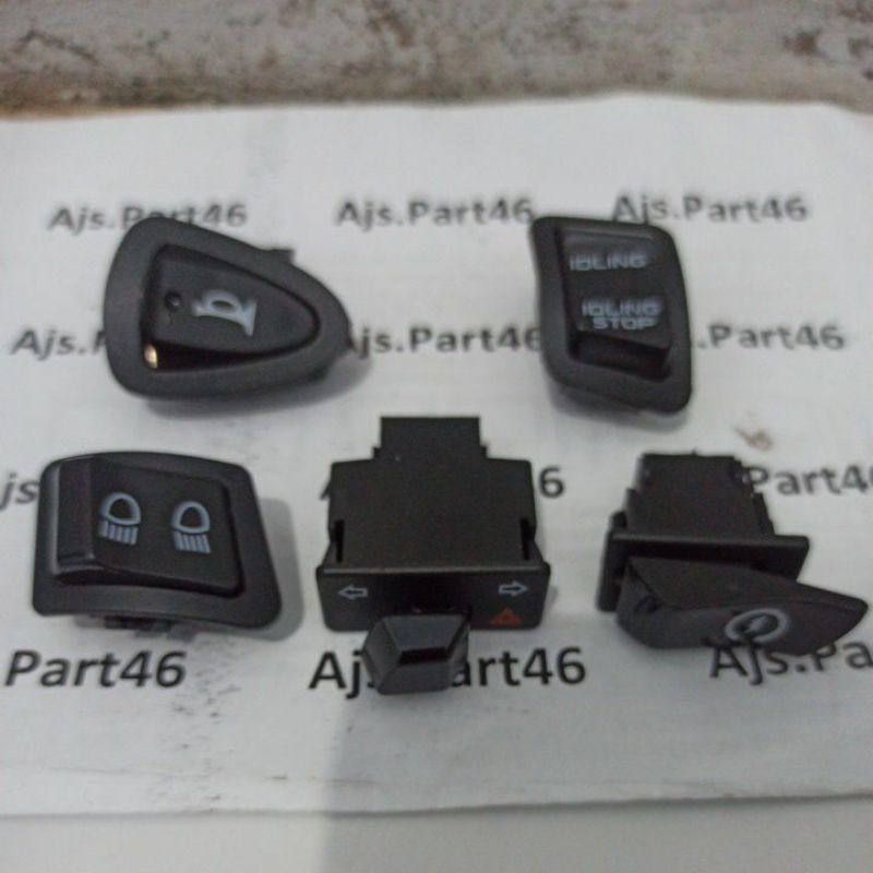 TOMBOL Switch Button set beat fi hazard non led idling stop iss all new ...