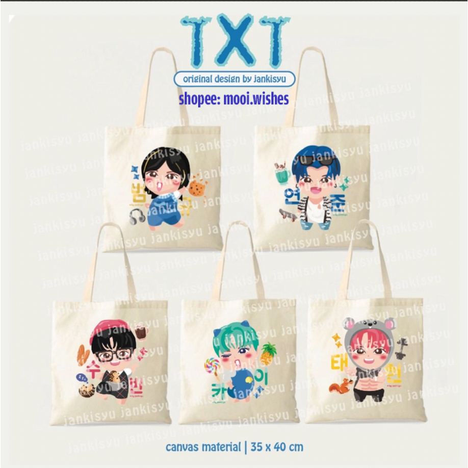 Totebag TXT by jankisyu (canvas canvas kpop chibi) | Shopee Philippines