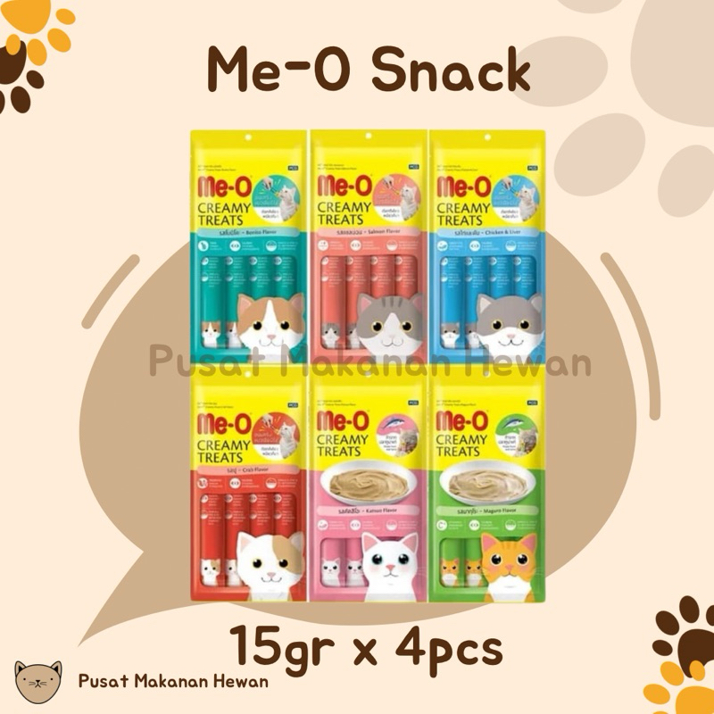 Meo Creamy Treats Snack Cat Salmon Flavor 4x15gr | Shopee Philippines