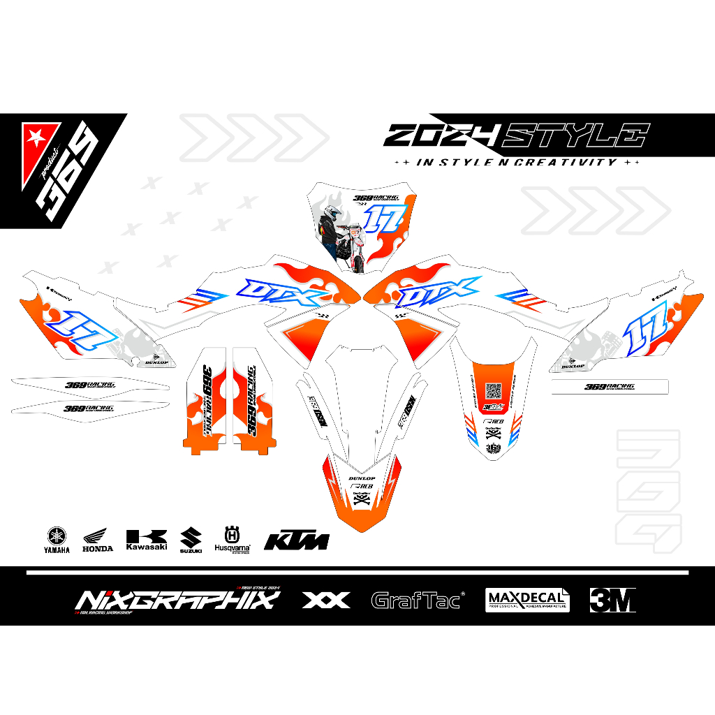 Klx BF FULL BODY DECAL STICKER (CAN REQUEST NAME & NUMBER) | Shopee ...