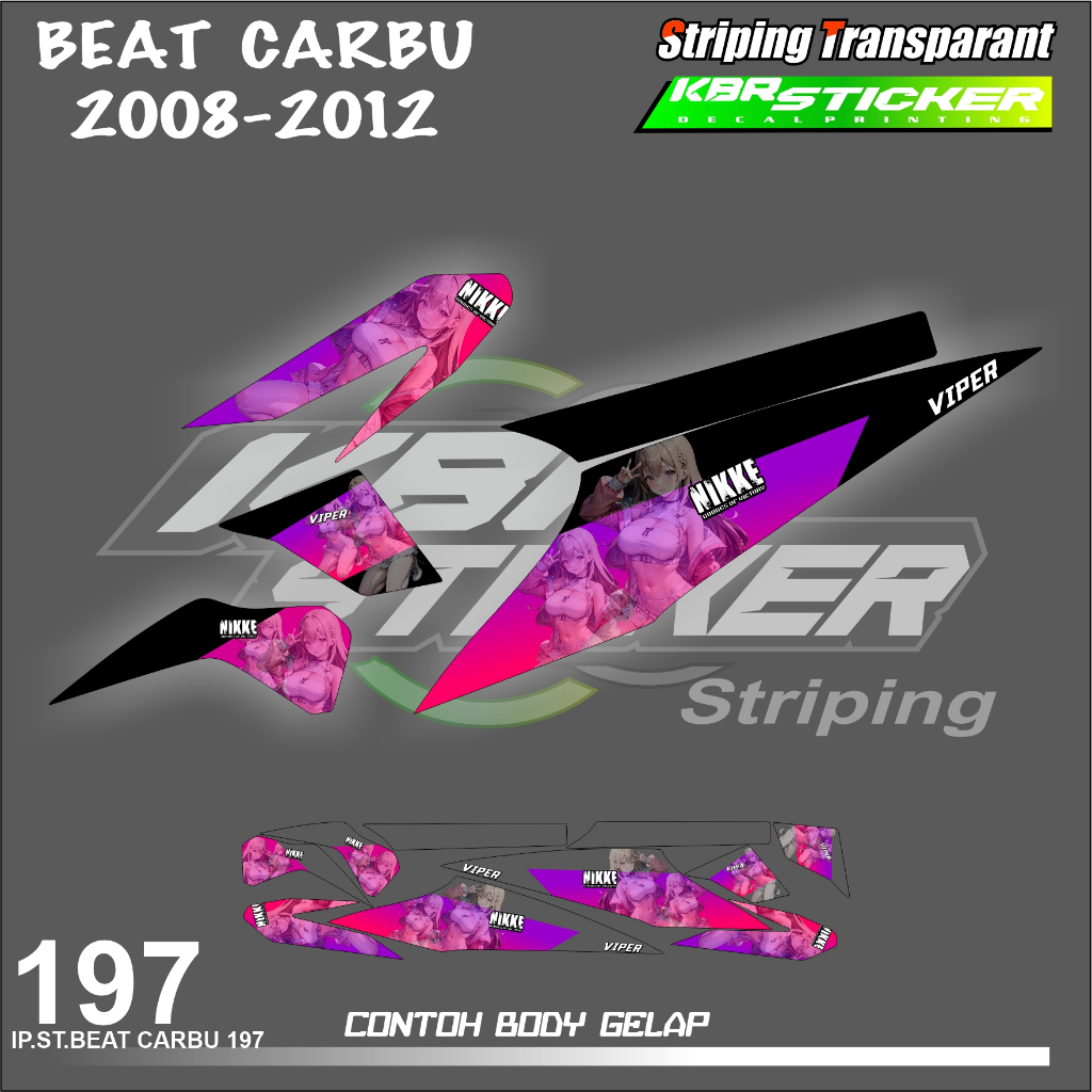 Beat Carburetor 2008 HONDA BEAT CARBU Motorcycle STRIPING Sticker 2008 ...
