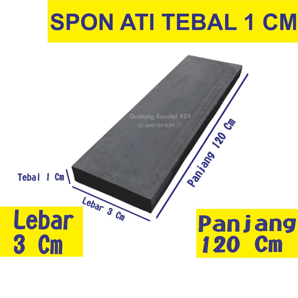 ATI SPON / ATI FOAM / EVA SPON 1 CM THICK BLACK SIZE 3 CM X 120 CM ...