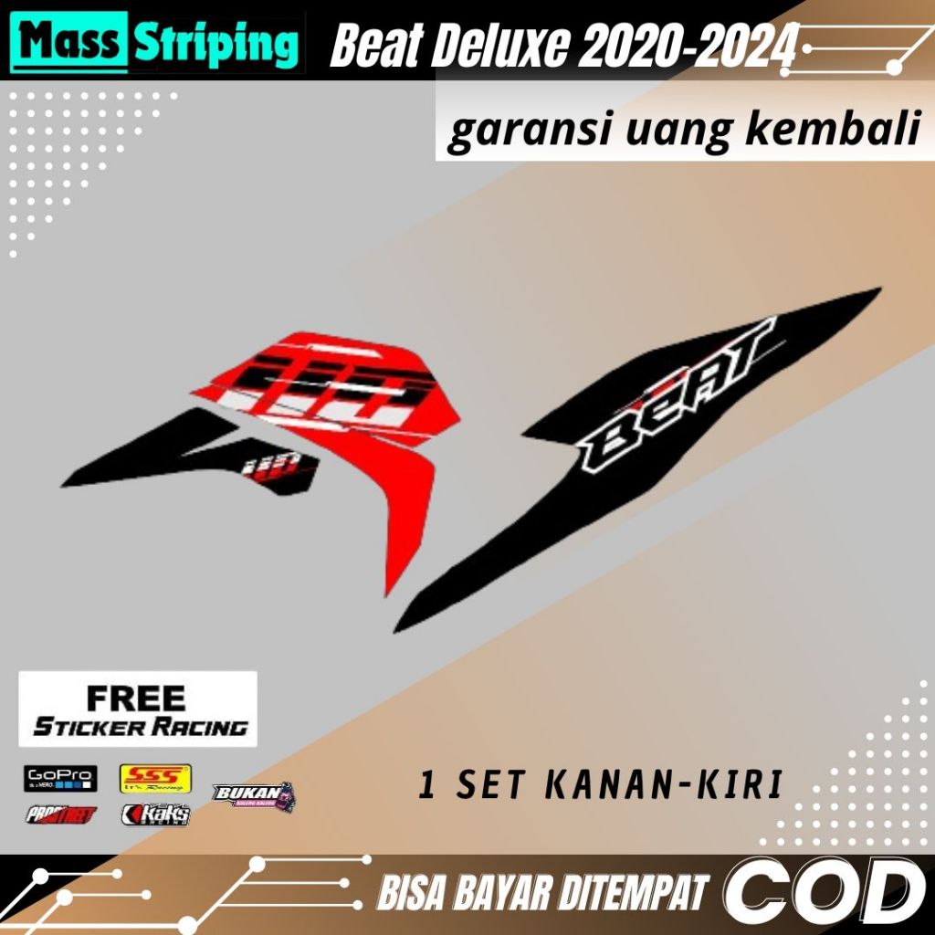 Striping decal sticker Beat Deluxe New CBS 2020 2021 2022 2023 2024 ...