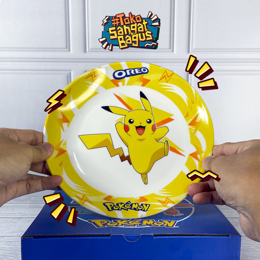 Oreo Pokemon Glass Plate Limited Edition Pikachu Bulbasaur Squirrel ...