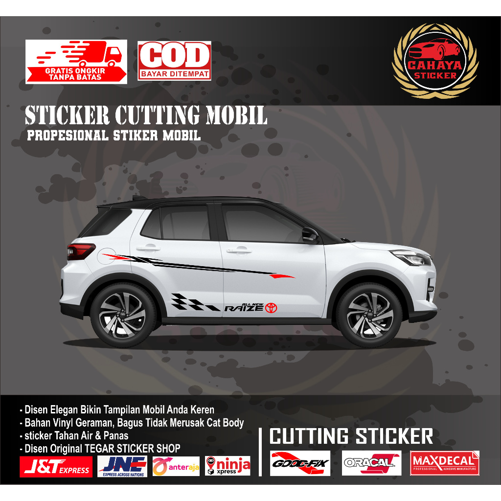 Toyota Raize car sticker, Toyota Raize car trim sticker, car sticker ...