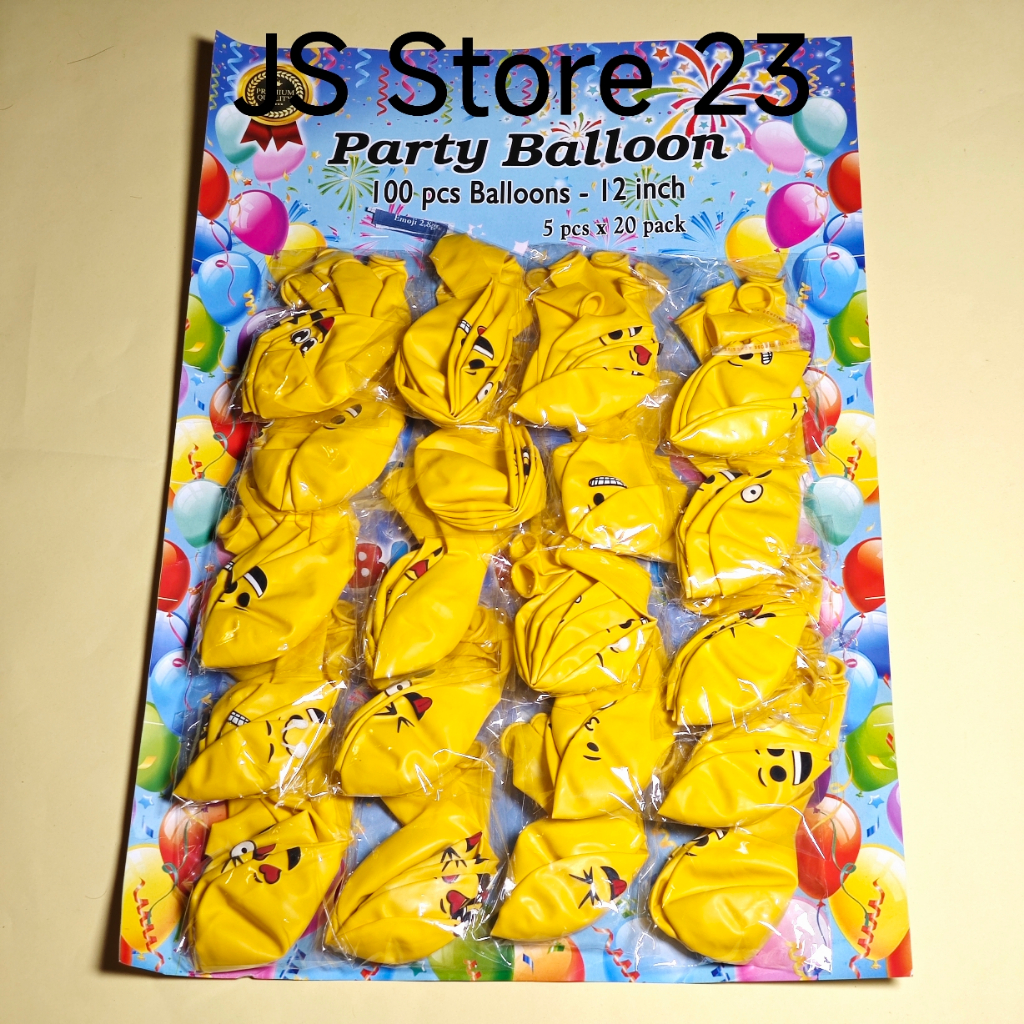 (5 Pieces) Emoji Latex Balloons / Emoticon Rubber Balloons | Shopee ...