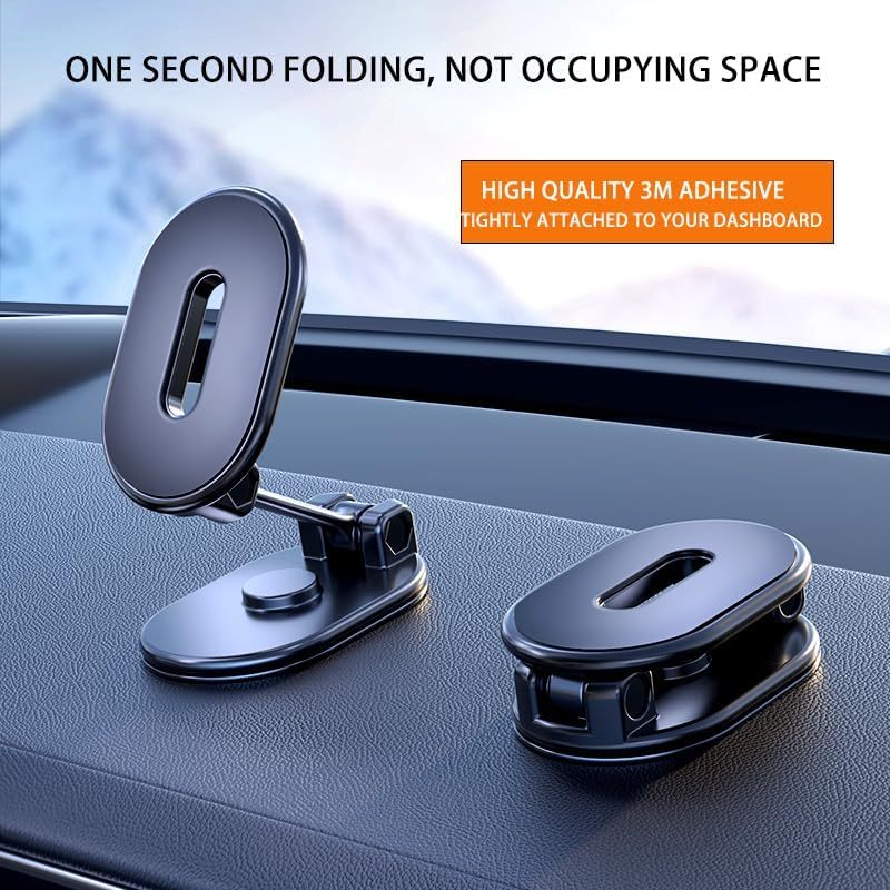 Foldable Dashboard Car Phone Holder Super Magnet Rotate Car HP Holder ...