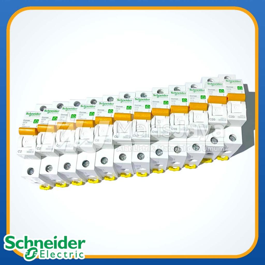 Mcb Domae SCHNEIDER 1 Phase 2A, 4A, 6A, 10A, 16A, 20A, 25A, 32A | 6ka (NEW VERSION) | Shopee ...