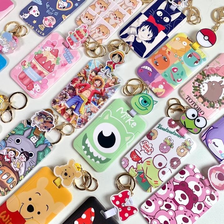 ID Card Holder Cartoon Character Snoopy Pokemon Piglet Alien Toy Story ...