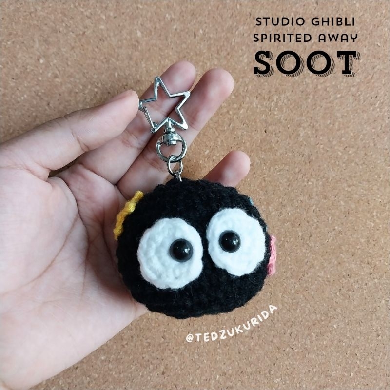 Amigurumi Soot sprite Studio ghibli/ susuwatari ghibli knitted doll ...