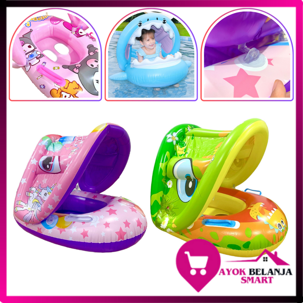 ABS Cute Character Children's Swimming Ring Inflatable Children's Float ...