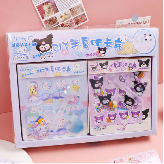 Educational Toys Goodie Bag Set DIY Acrylic Fan Cute Cartoon Print DIY ...