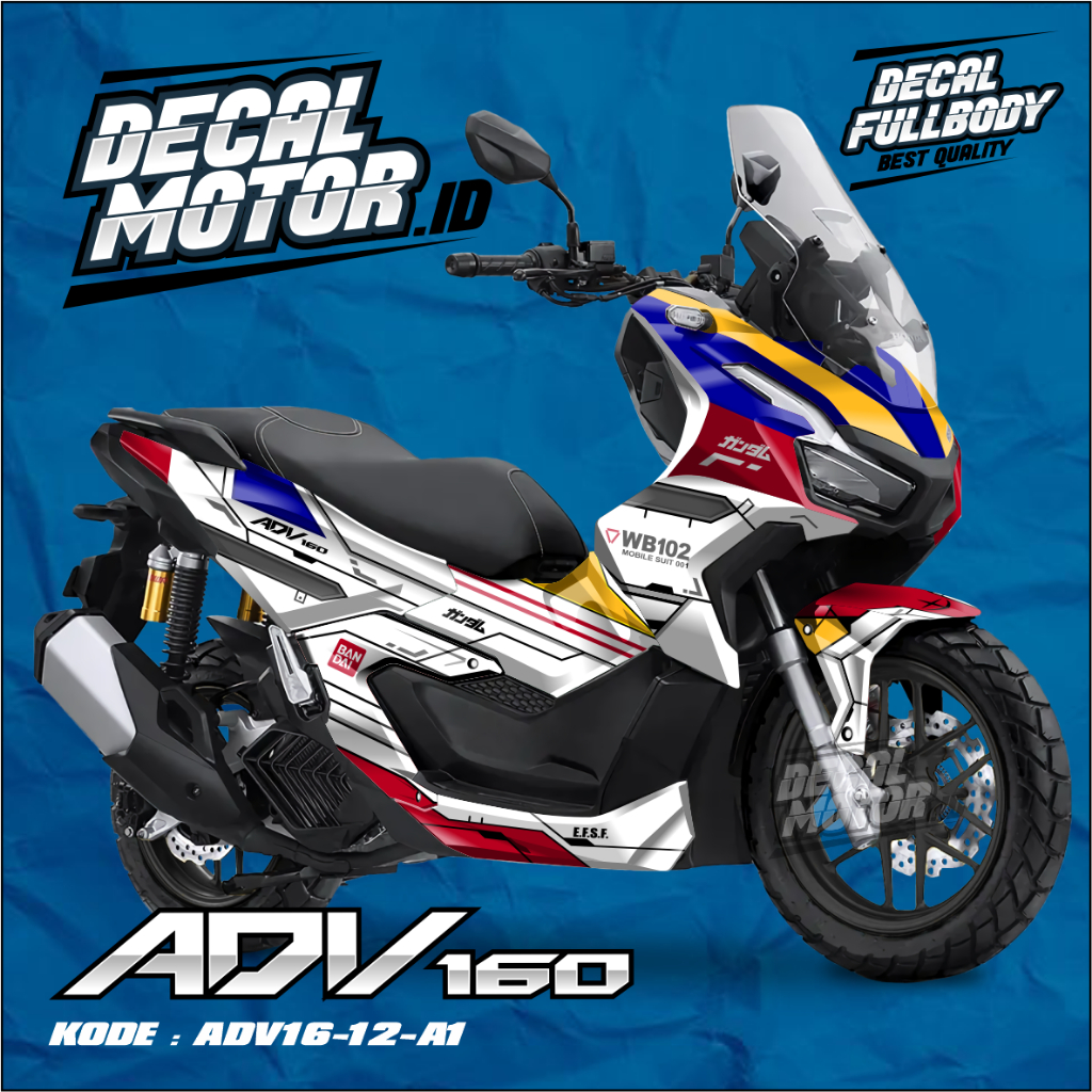 Honda ADV 160 2022 2023 Decal Sticker 3 Color Graphic Variations - Code ...