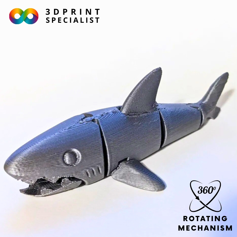 Articulated Shark V2 Toy Articulated Flexible Shark Children's Toy ...