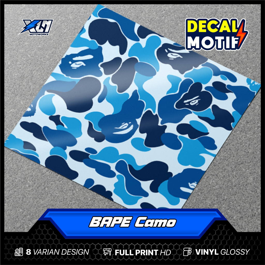 Bape Camo Motif Decal Sticker Sticker Size 50 x 50 cm | Shopee Philippines