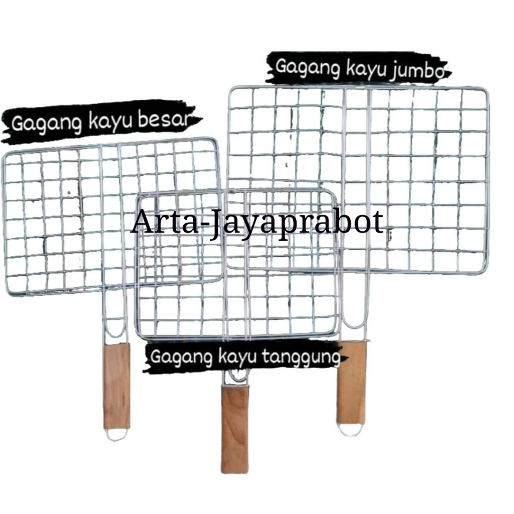 KAYU Fish Grill With Wooden Handles, Large And Thick Jumbo Clamps ...