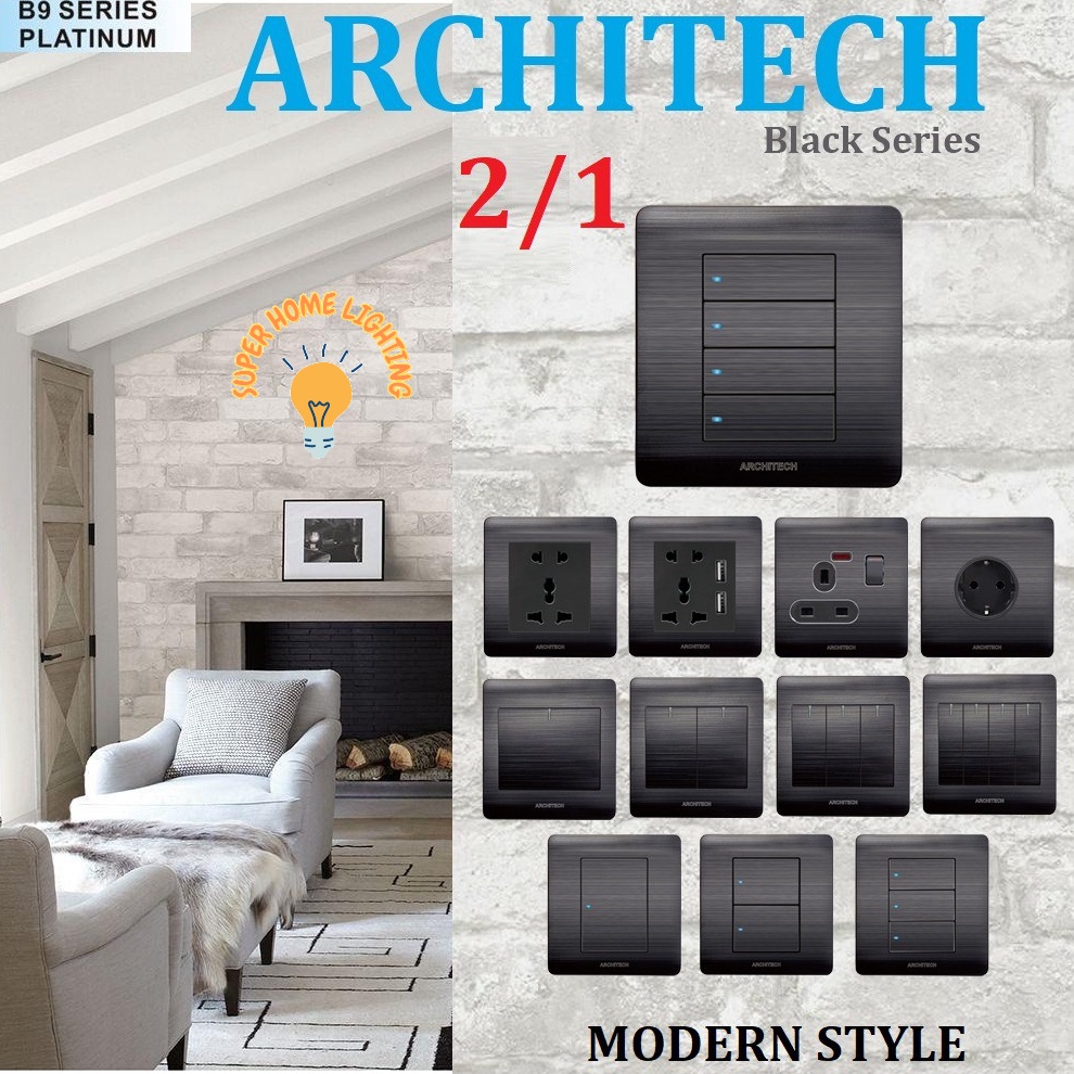 Exclusive SHL ARCHITECH Switch PLATINUM BLACK B9 ARCHITECH STOP Contact ...
