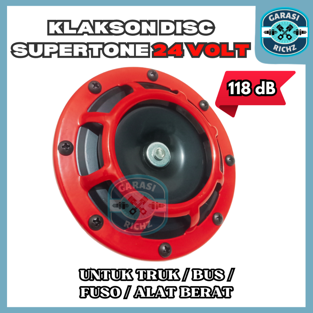SINGLE 24 VOLT SUPERTONE DISC HORN LARGE NET SUPER TONE FLAT HORN 24V ...