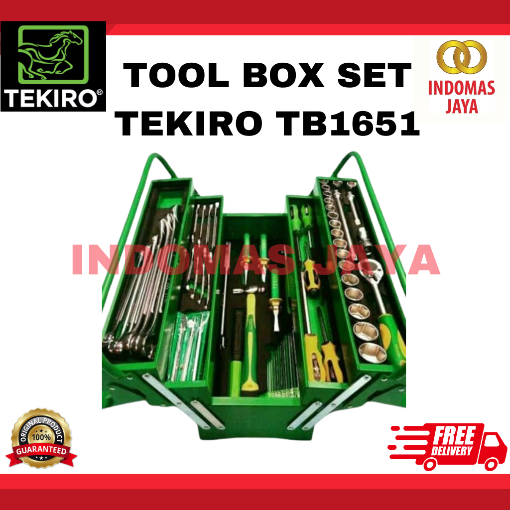 Tekiro TB1651 mechanic mechanic tool kit tool box set 66pcs toolbox TB 1651 | Shopee Philippines
