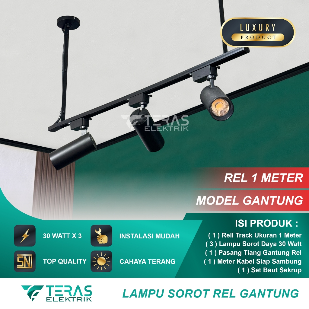 Rail spotlight Package 1 set Of 3 Rail Hanging Spotlights 1 meter ...