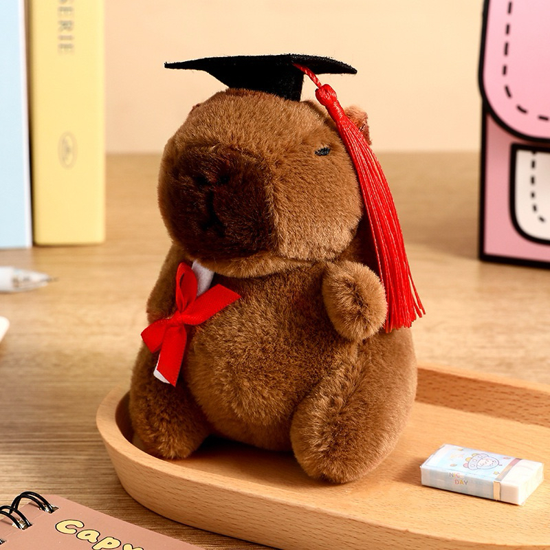 GANTUNGAN Capybara Graduation Bag Charm Keychain Capybara Graduation ...
