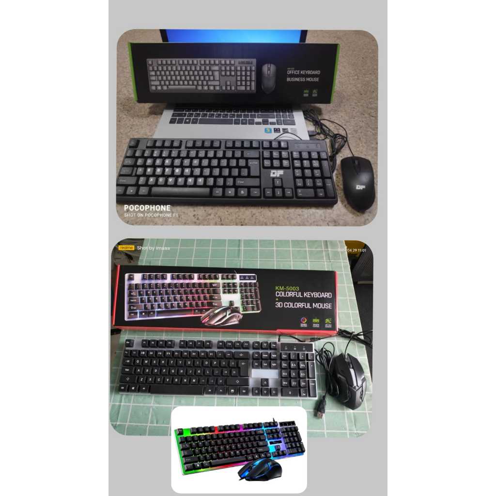 Datafast RGB USB KEYBOARD + MOUSE / KEYBOARD + MOUSE KM001 & KM 5003 ...