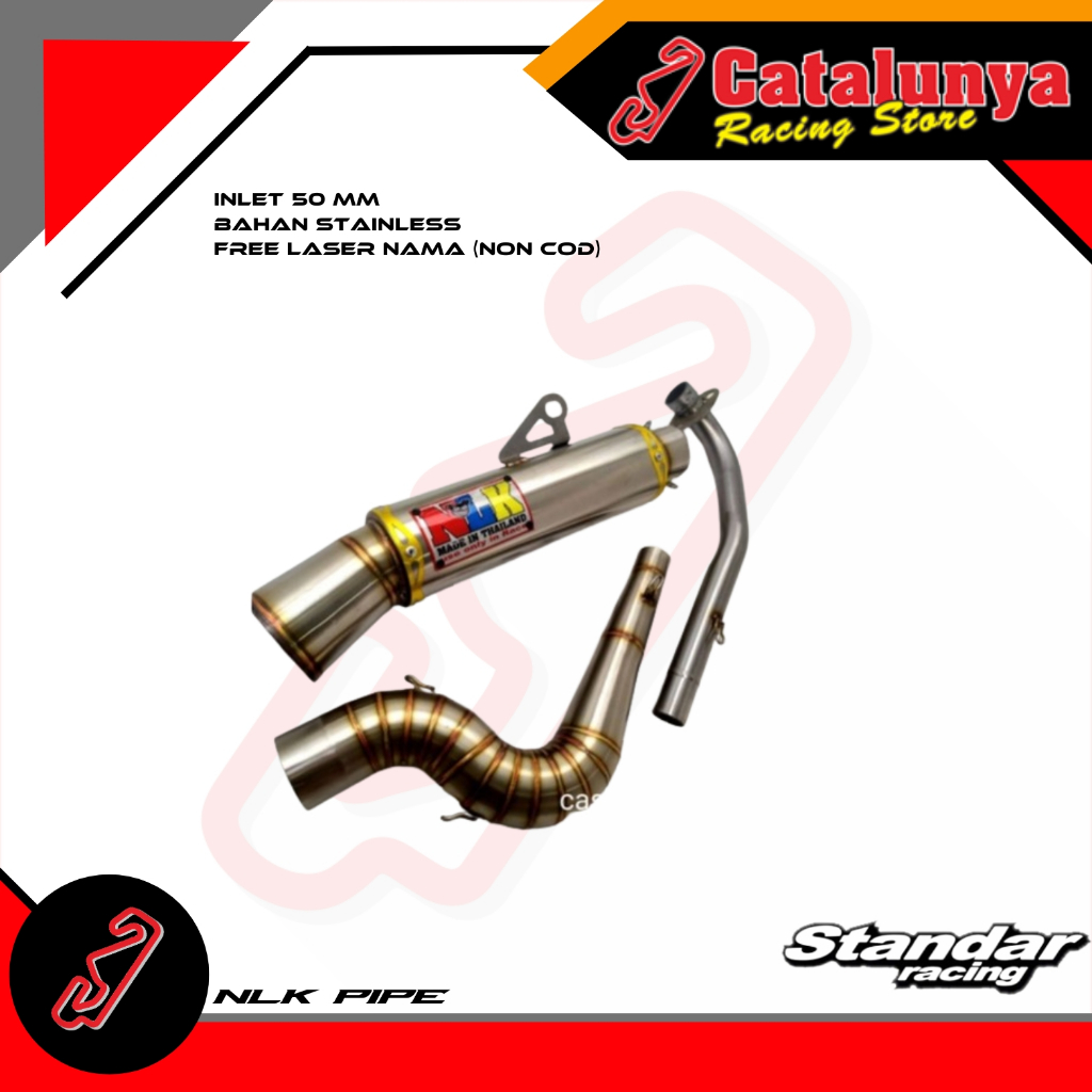 Nlk pipe canister 51mm muffler+big elbow himount wave,xrm,fury 125/110 ...