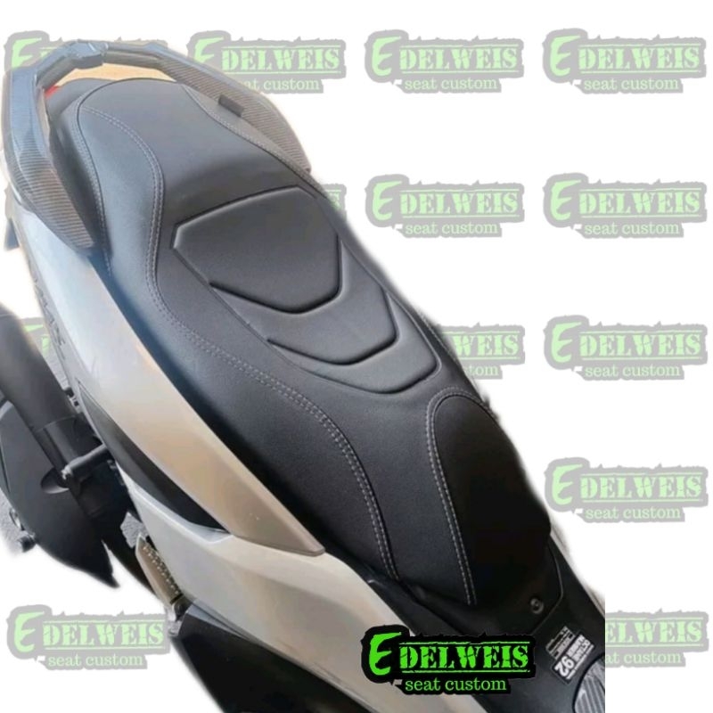PREMIUM EUROPEAN STYLE NMAX MOTORCYCLE SEAT LEATHER SCOOPY PCX AEROX ...