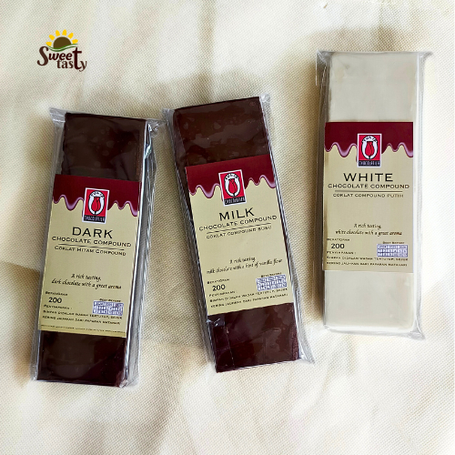 Tulip Compound Chocolate Dark - Milk - White 200 grams / Chocolate Bar ...