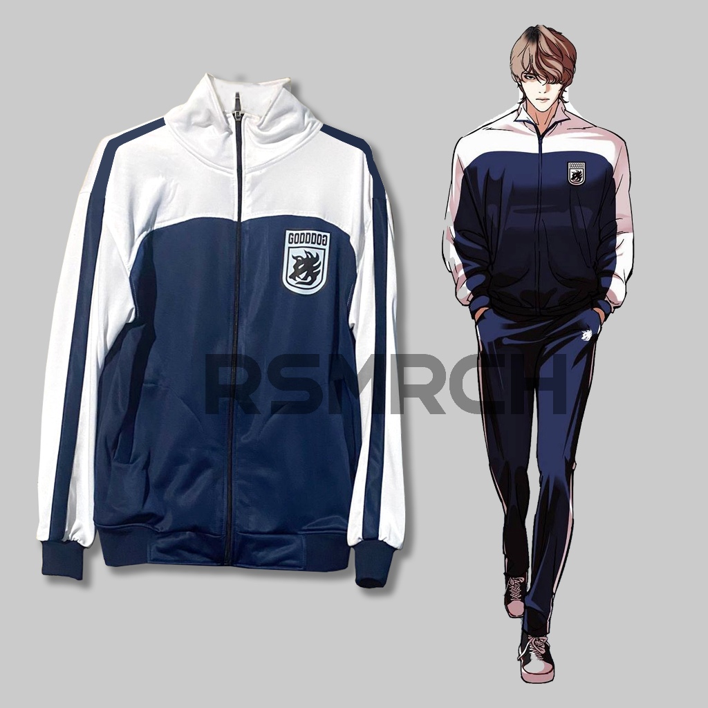 Tracktop Jacket Seong Yohan Goddog Leader Manhwa Lookism Korea Outfits ...