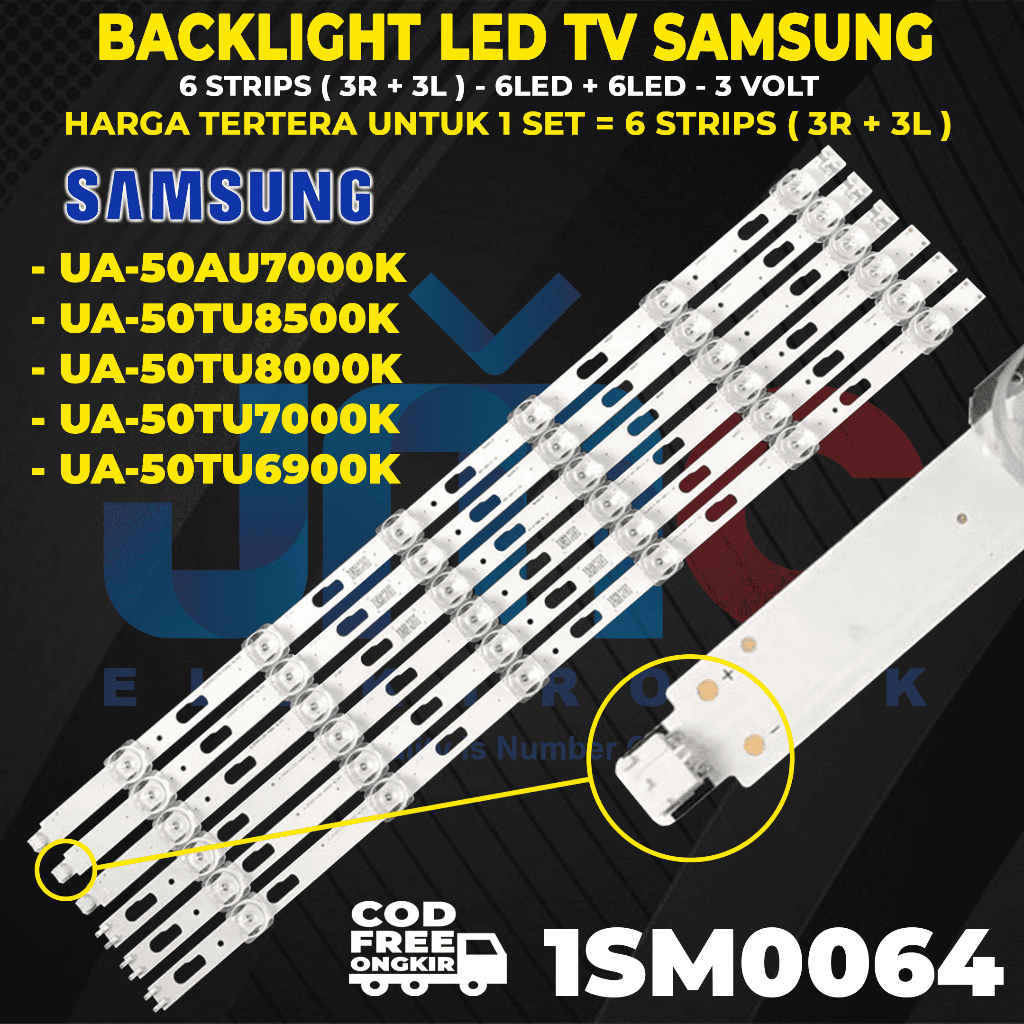 Backlight TV SAMSUNG 50 Inch UA50TU7000 UA50AU7000 UA50TU8000 UA50TU8500 UA50TU6900 | Shopee ...