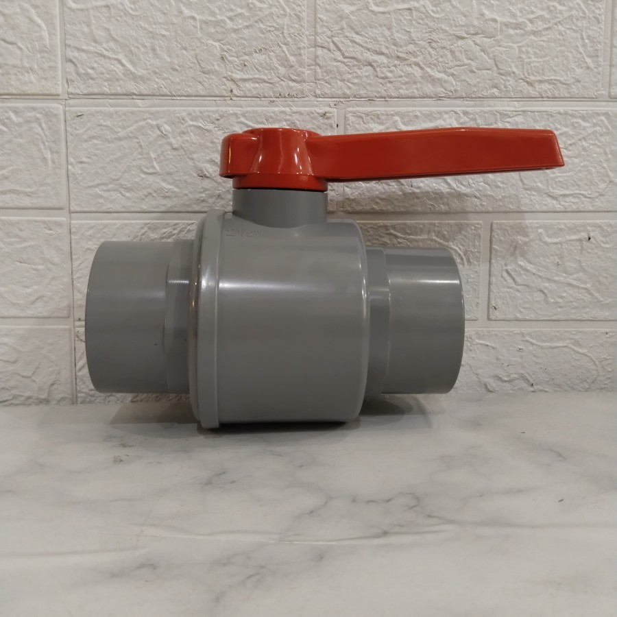 Pvc Ball Valve 2 1/2" inch without thread Stop PVC water faucet 2.5 ...