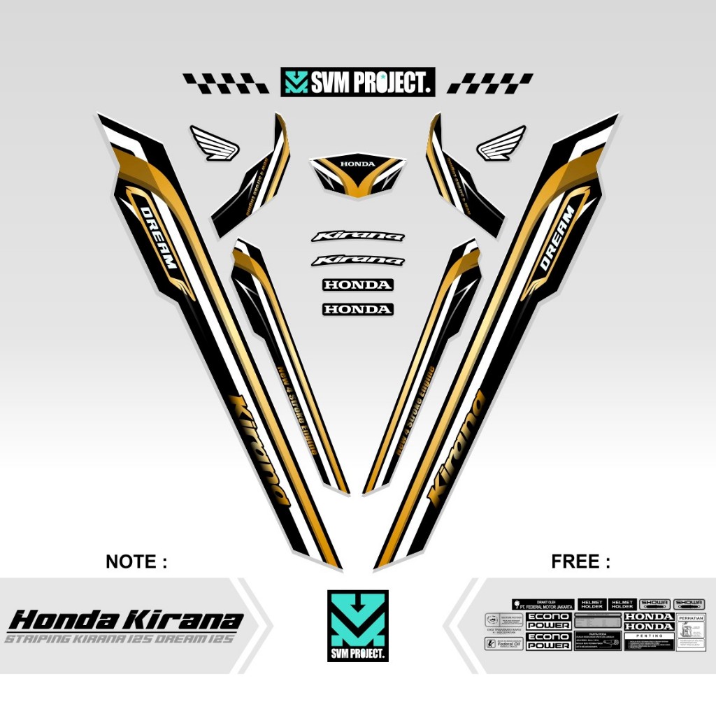 Honda KIRANA STRIPING MOTIF 22 / HONDA KIRANA STICKER / KIRANA 125 ...