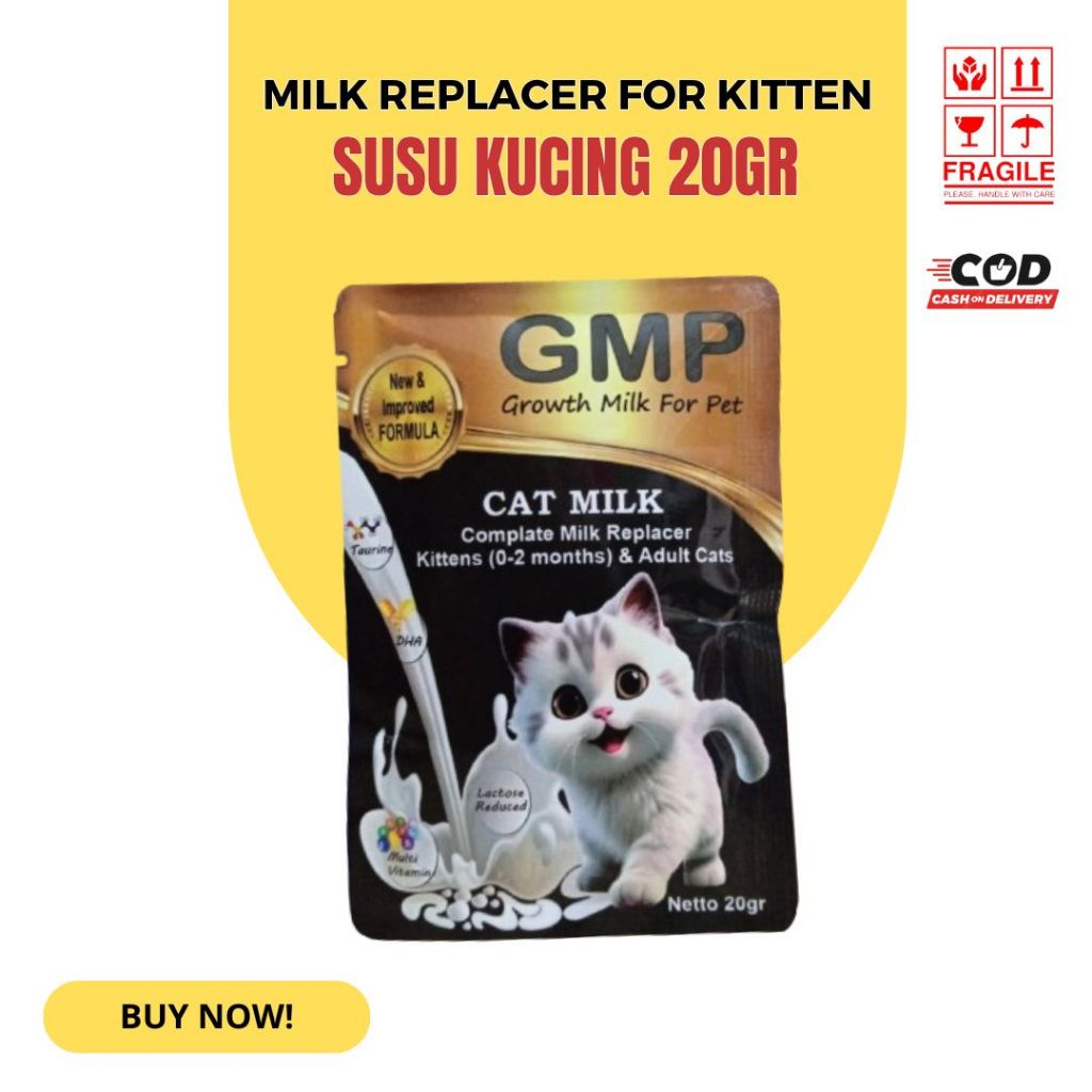 Milk Replacer GMP Sachet Milk for Kittens & Adults 20GR | Shopee ...