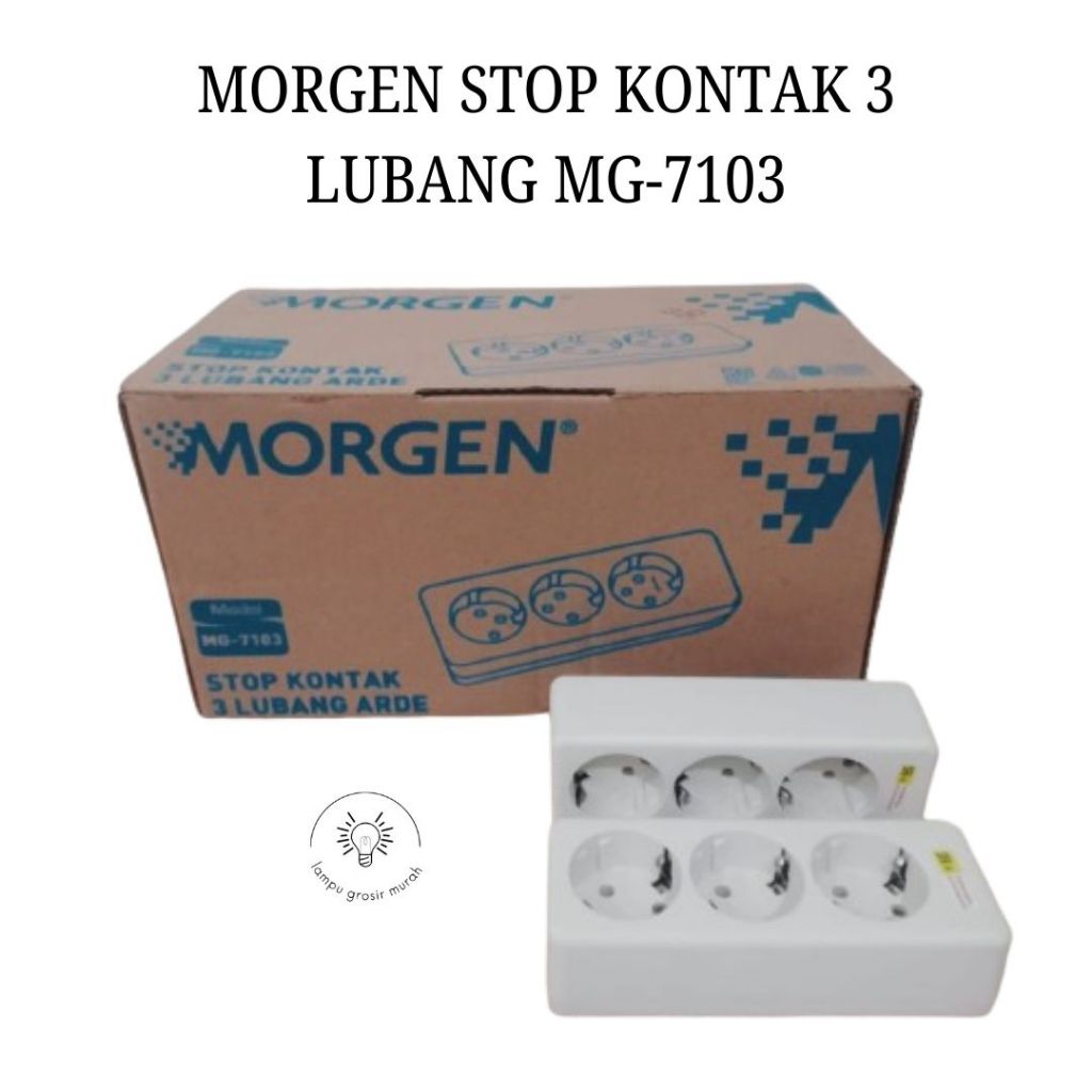 (Package Of 24pcs/1 BOX) MORGEN 3-hole Ground Socket MG-7103 SNI Good ...