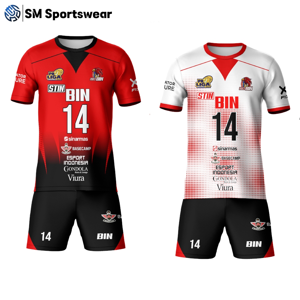 MERAH PUTIH Jersey Vantela Stin Bin 2024 Red And White Custom ...
