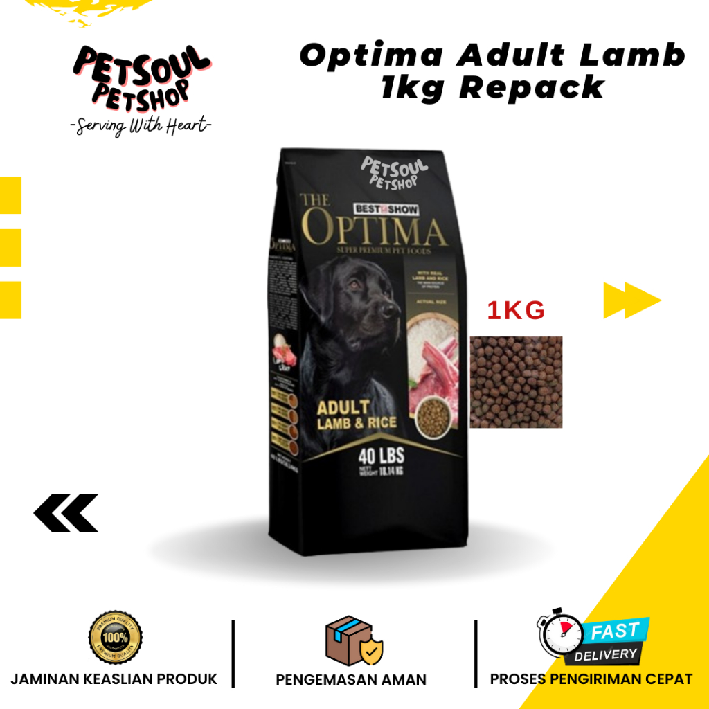 Optima Adult Lamb 1kg Optima Lamb & Rice Dog Food Best In Show | Shopee ...