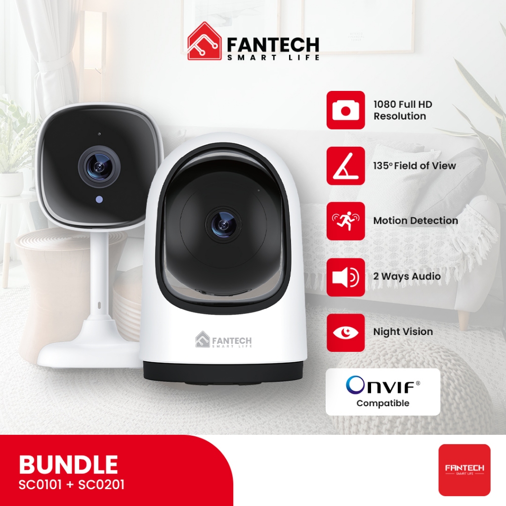 Fantech Smart Life IP Camera PTZ CCTV WiFi IoT Home Automation Support ...