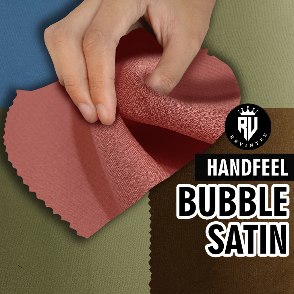 Sample Handfeel Bubble Satin Fabric - Revintex Bandung | Shopee Philippines