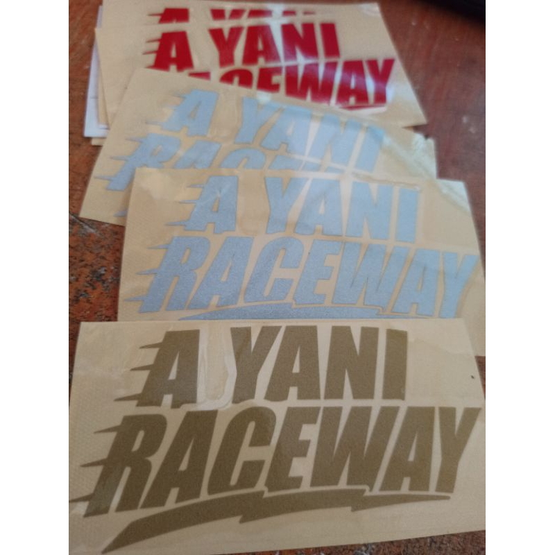 Sticker A YANI RACEWAY Viral Cutting Sticker | Shopee Philippines