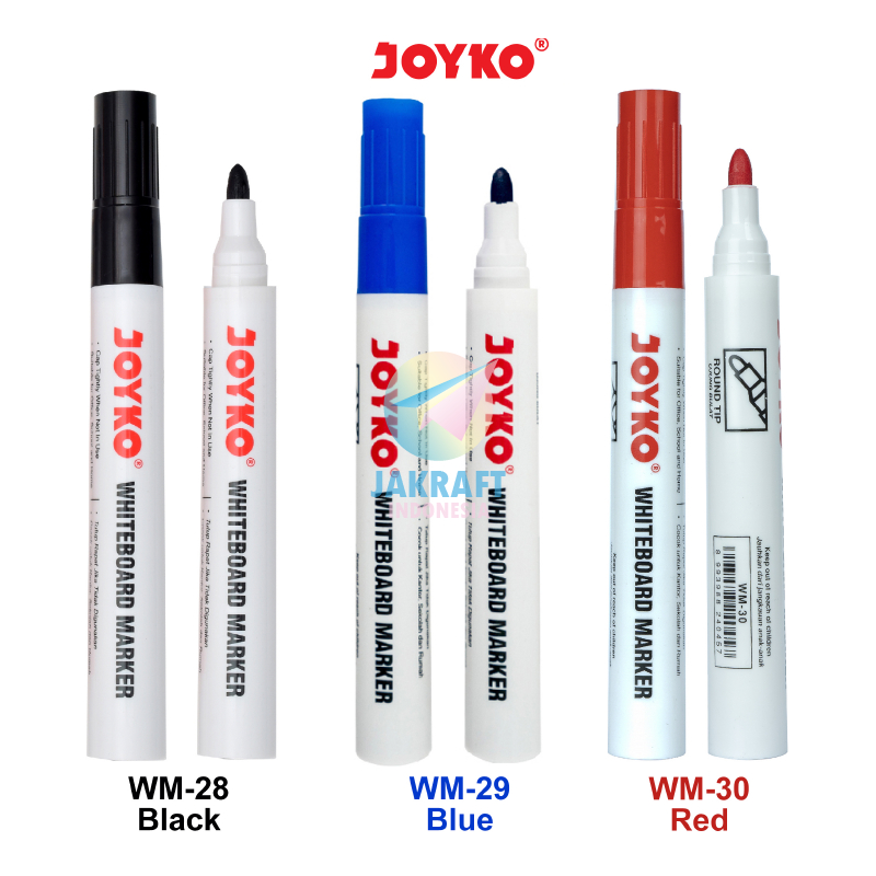 MERAH HITAM (1 Pcs) JOYKO WM-28 Black Erasable Whiteboard & Glass ...